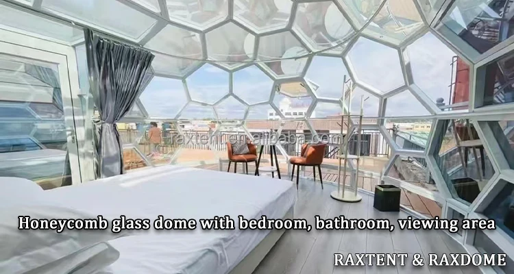 Glamping Honeycomb Glass Dome Tent Geo Dome Camping Hotel in Rooftop| Alibaba.com