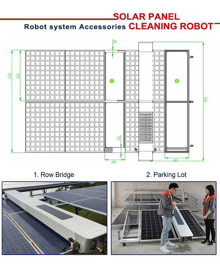 Multifit Automatic Solar Panel Cleaning Robot Dry Clean 1950mm Solar ...