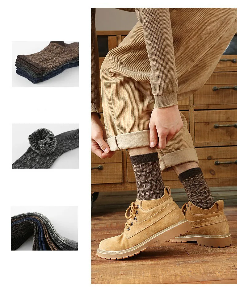 High Quality Cotton Gift Box 5 Pack Socks for Men