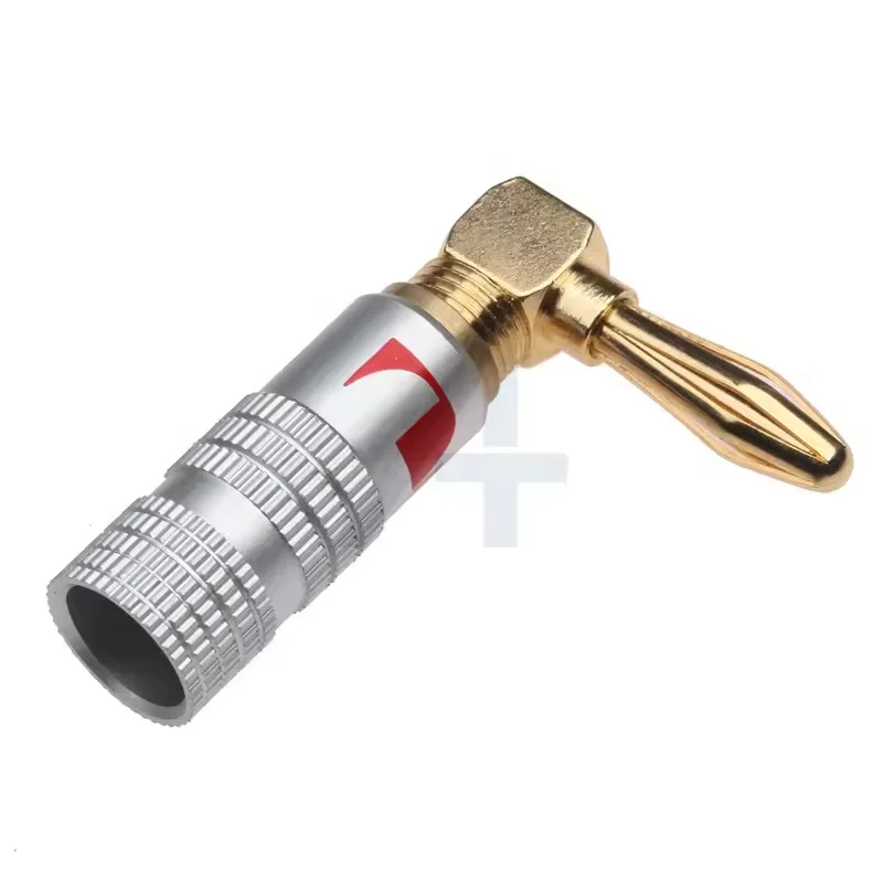 Right Angled 90 Degree Banana Plug 4mm Gold-plated Video Speaker ...