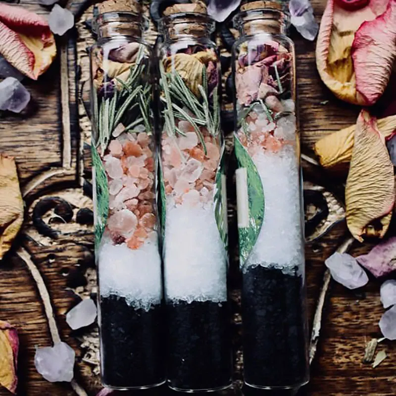 Himalayan Organic Pink Salt Bath and Body Salts with Flowers