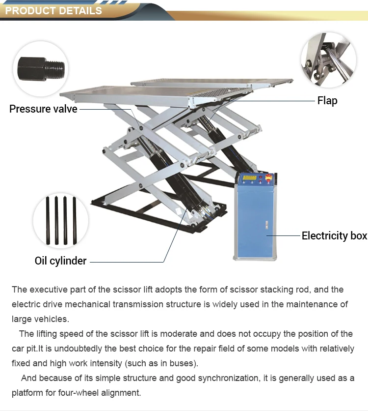 Car Hoist Platform Alignment - Hydraulic Scissor Lift