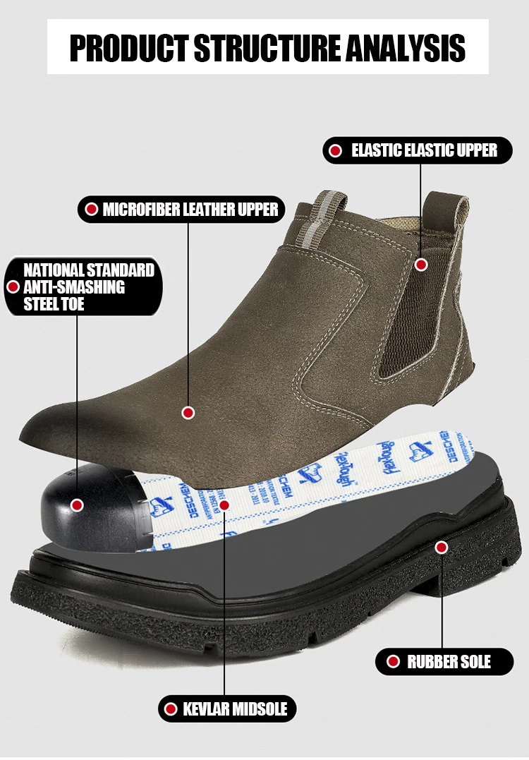 Work Shoes S3 Steel Toe Leather Boots Ce Certificate Indestructible ...