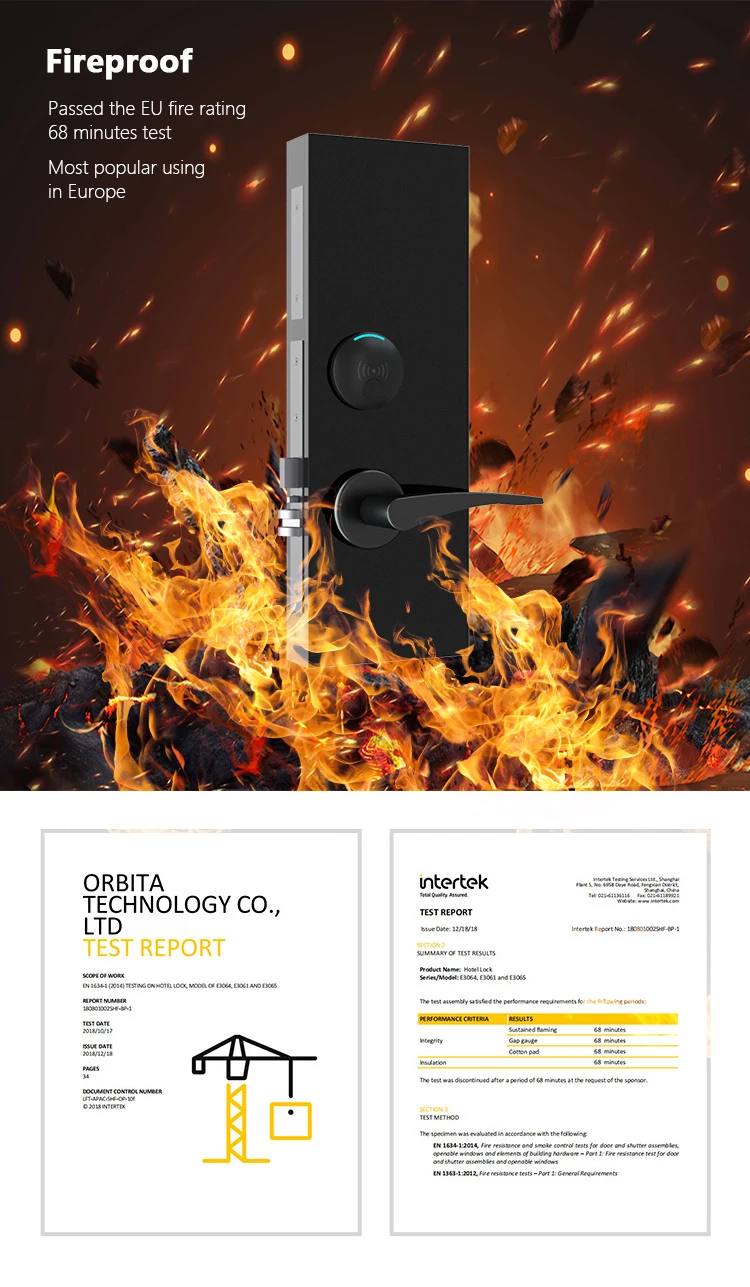 Orbita Hotel Rfid Key Card Separate Hotel Electronic Door Lock With ...