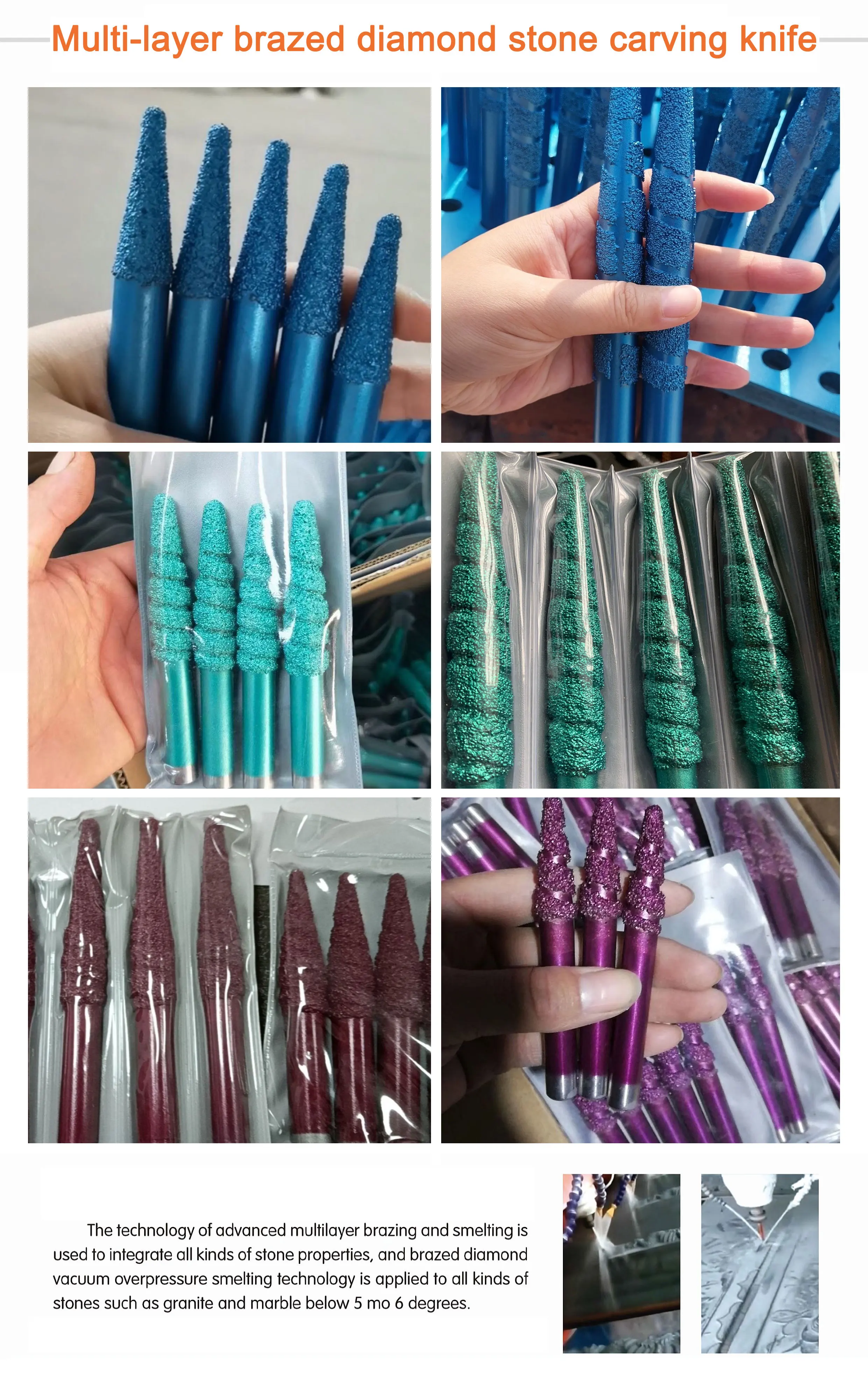 High Quality Stone Granite Cladding Knife Taper Ball Head Cnc Router ...