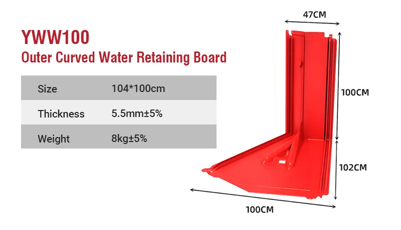 Portable-flood-barrier 100cm Interlocking Flood Control Barriers ABS ...