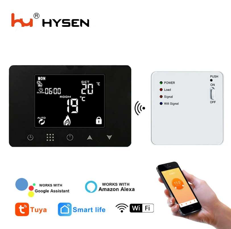 HY09RF WIFI Tuya Wireless programmable thermostats for Gas Boiler ...