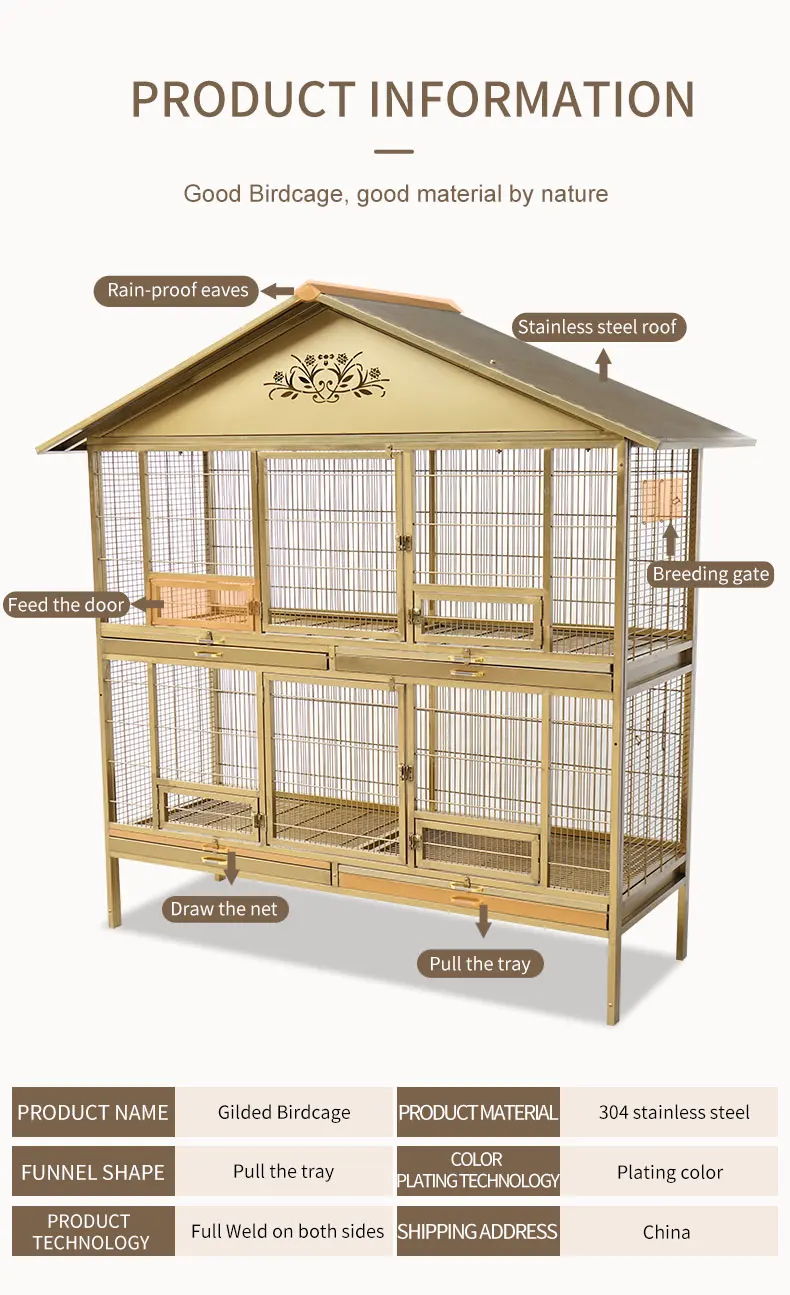 Yaheetech Cockatiel Budgie Lovebird Cage Extra Large Tall Wideluxury ...