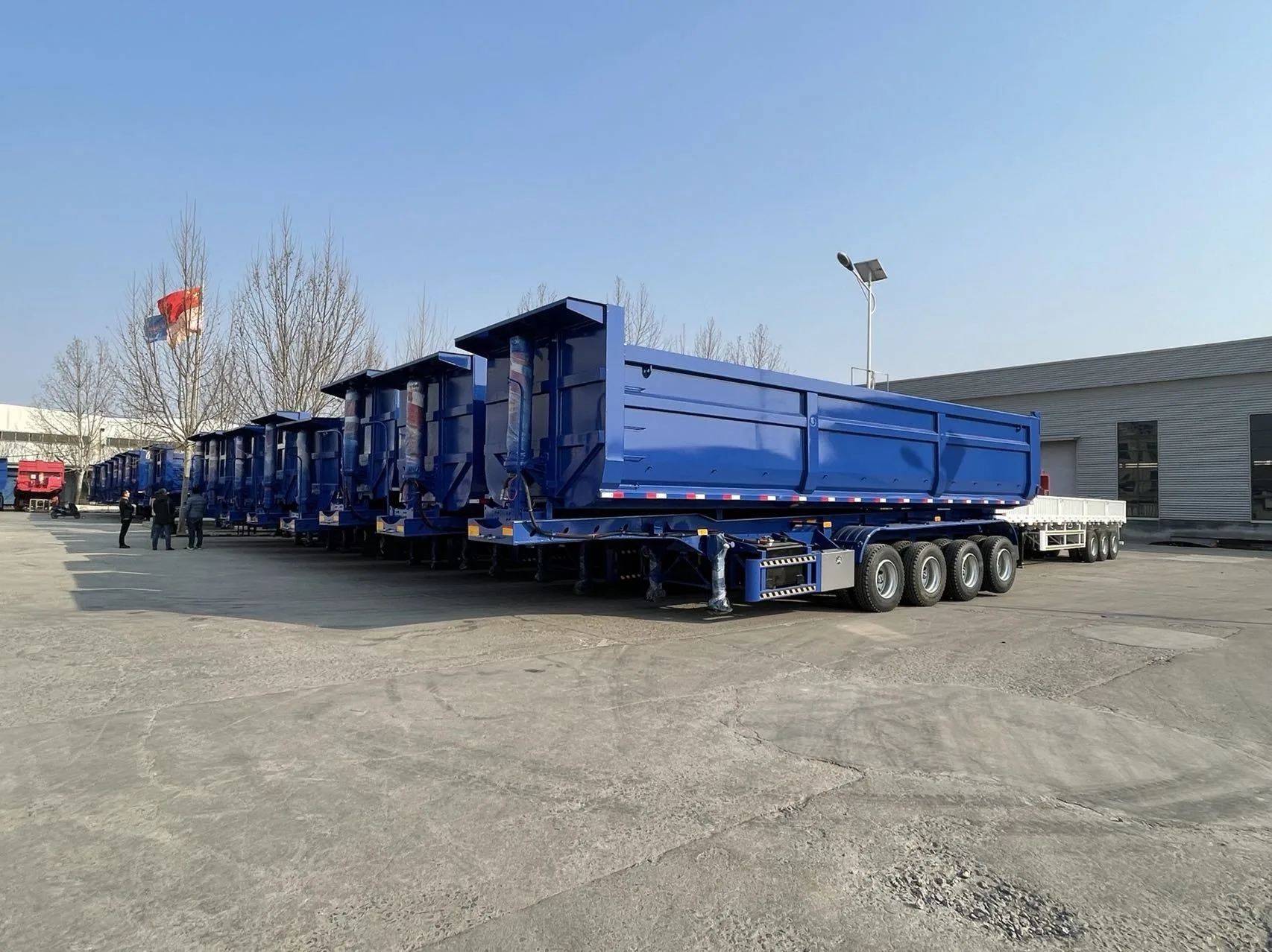Heavy Duty Hydraulic Rear Dumping Trailers Dump Tipper Semi Trailer End ...