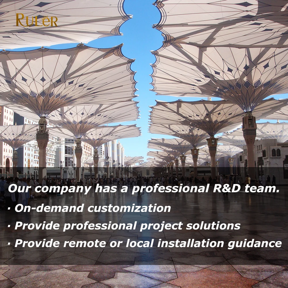 Madinah Outdoor Plaza Islamic Mosque Sunshade Electric Folding Giant ...