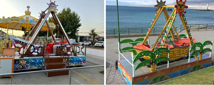 12 Seats Fun Fair Fairground Luna Kiddie Viking Boat Outdoor Kids Mini ...