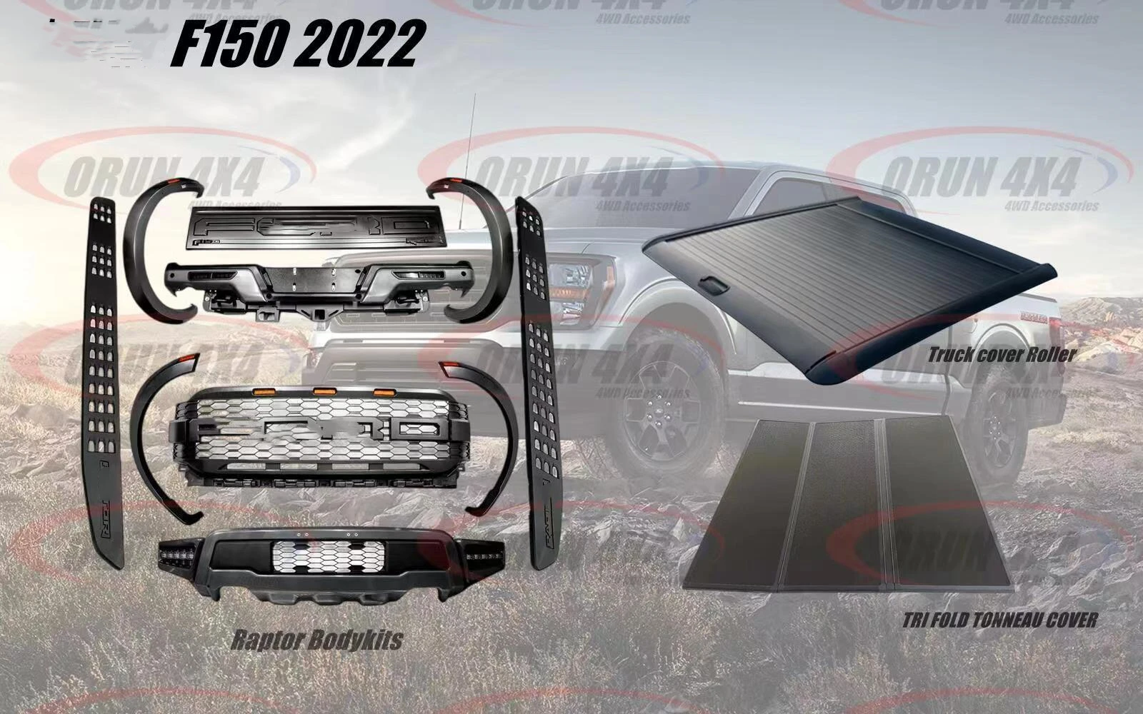 Body Kits Part Body Kit For F150 2021 Upgrade To Ford F150 Raptor 2022 ...