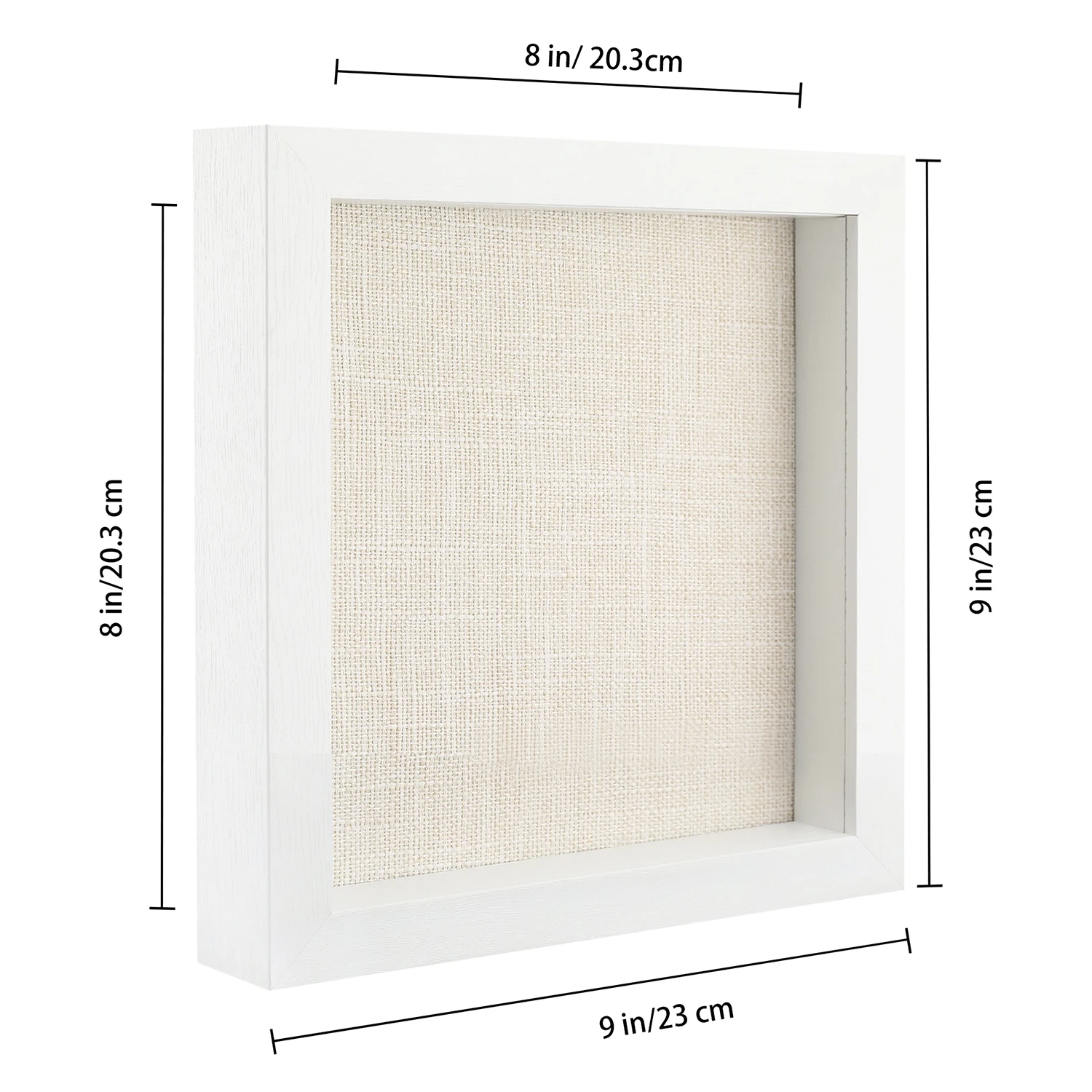8x8 Shadow Boxes Display Cases With Linen Back Wood Memory Box For ...