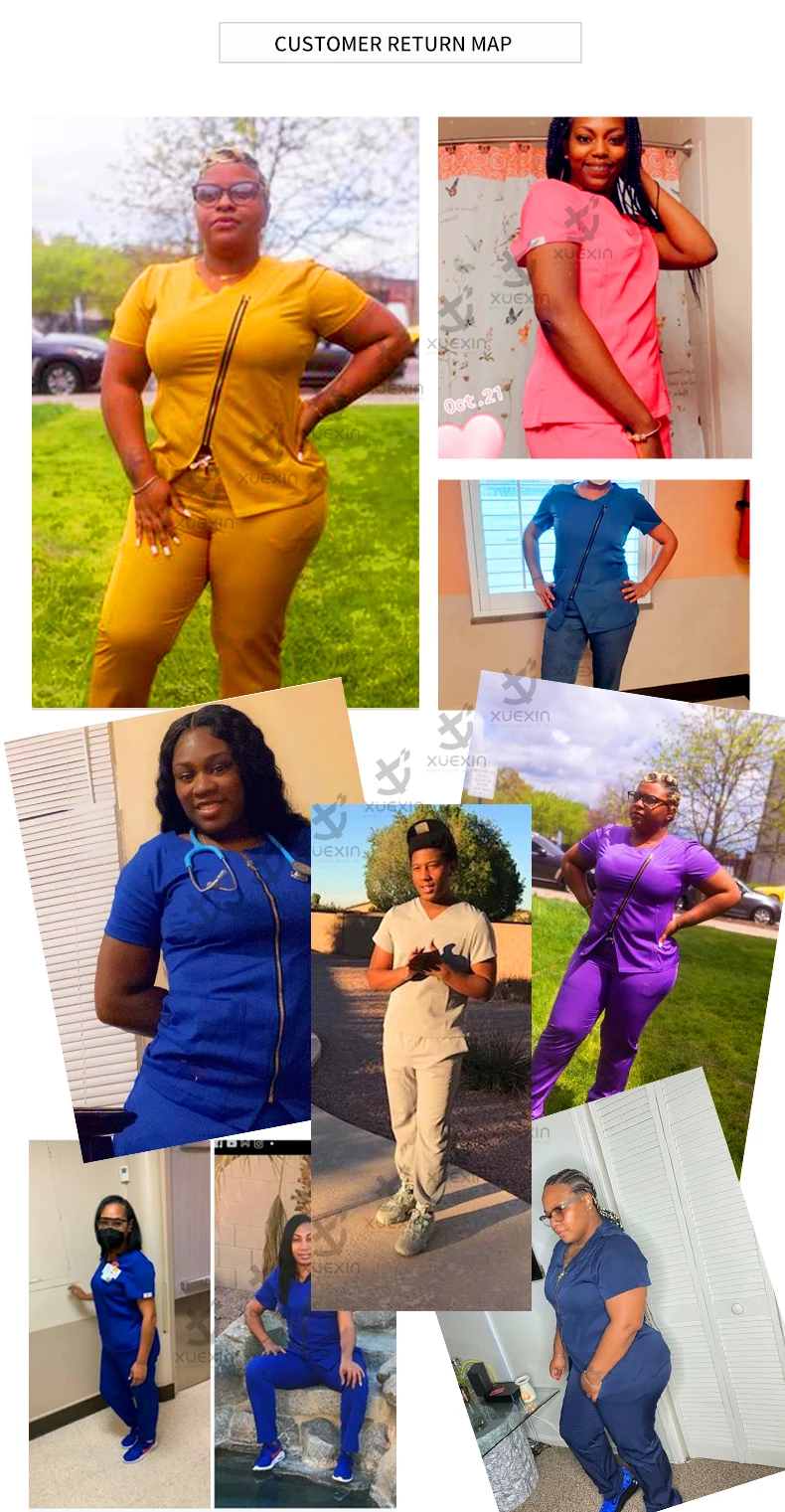 Custom 4 Way Stretch Spandex Stacked Pants Nurses Hospital Uniforms ...