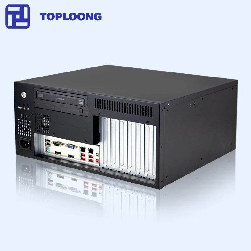 IPC8120 Black TOPLOONG OEM Wall Mount 7 Slots Industrial Cases PC ...