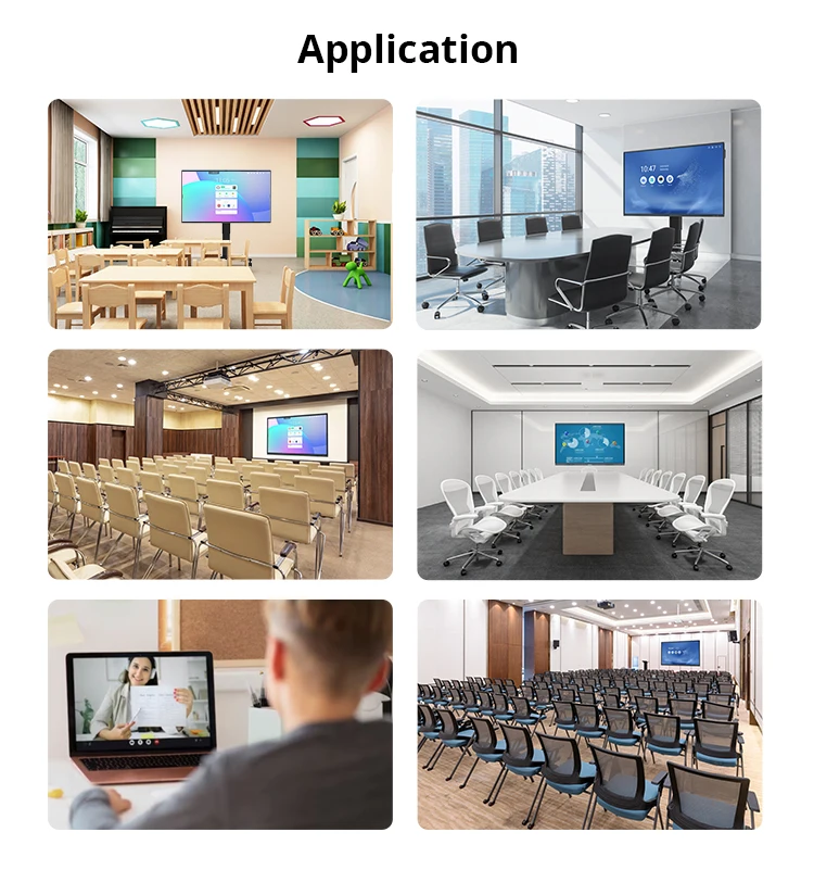 65/75/86/100/110 Inch Finger Multi Touch Screen Smart Lcd Display Meeting Room Electronic ...