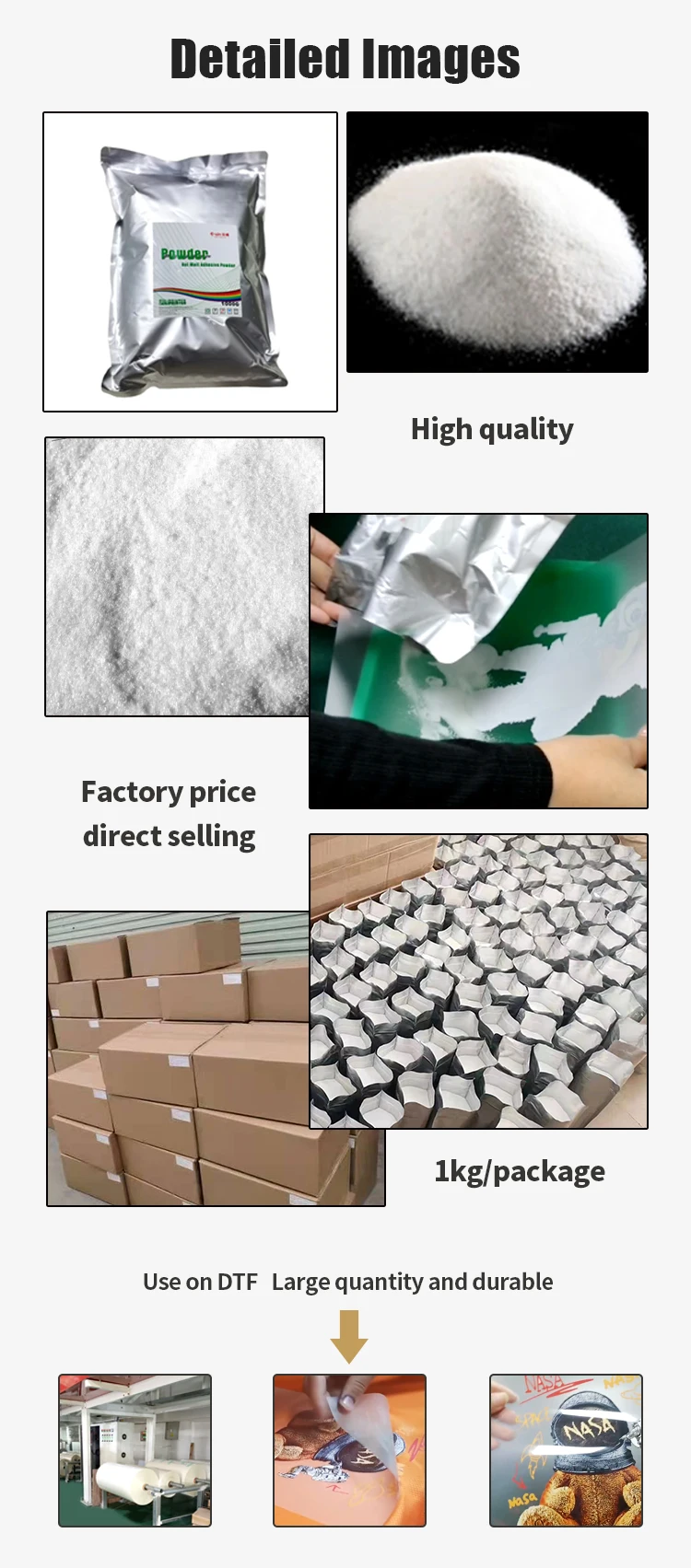 GWIN Hot Melt Powder White for Tshirt DTF Pet Film Printer Transfer ...