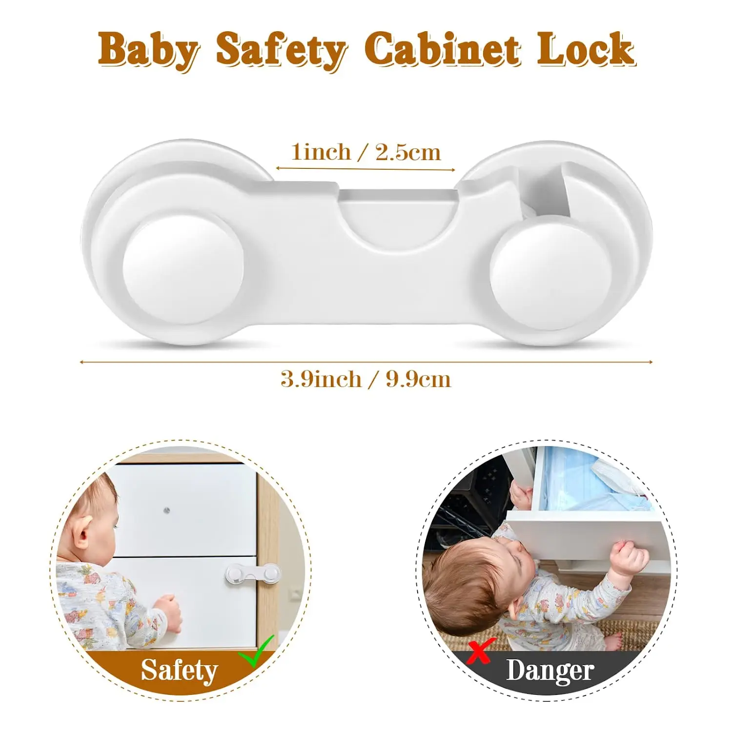Alibaba.com: Pack of 10 Child Safety Cabinet Door Locks, Plastic ...
