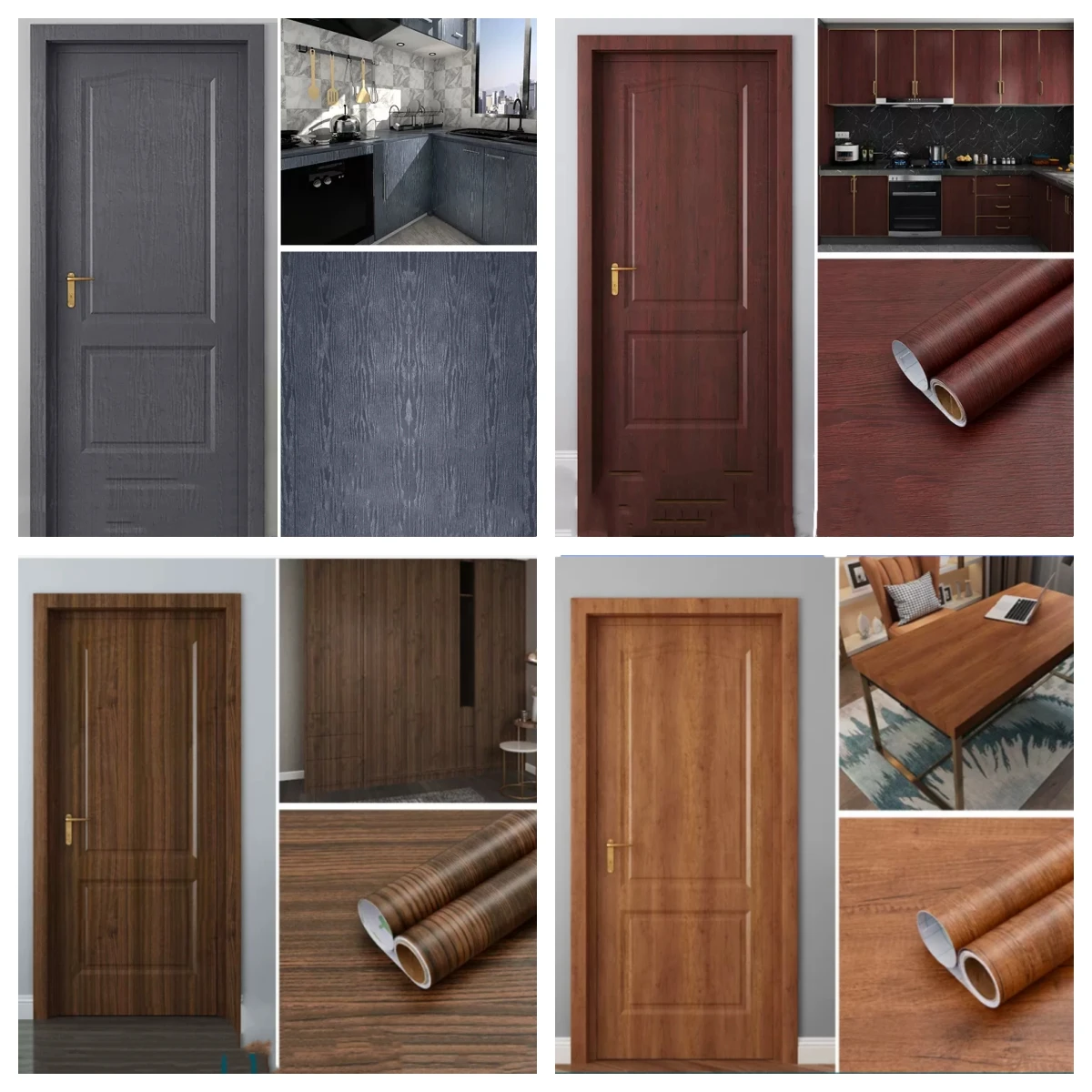 Matt Pvc Wooden Design Decorative Furniture Film Plat Lamination Pvc ...