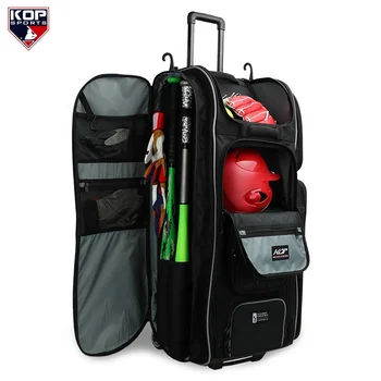 Large Storage Capacity Baseball Kit Bag Long Trolley Slowpitch Softball ...