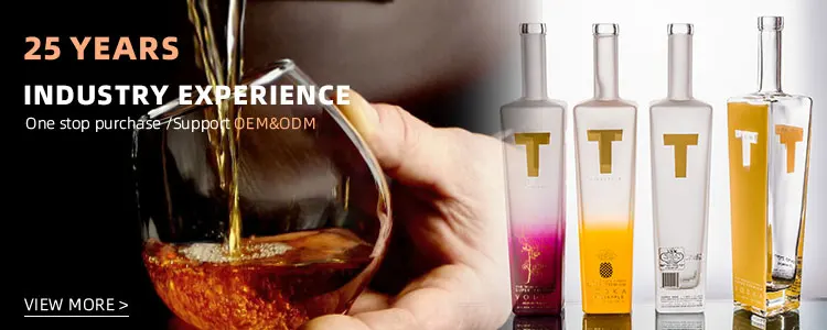 Round Shaped 75cl 750ml Transparent Alcoholic Spirits Liquor Glass ...