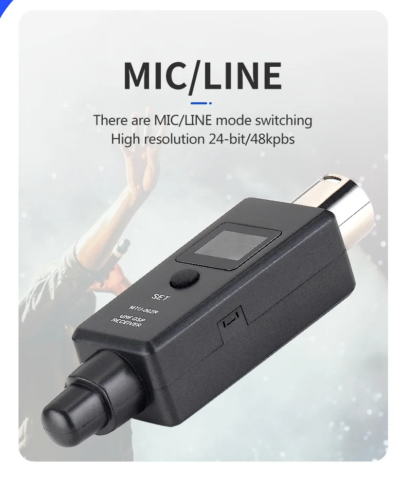 Professional UHF Wireless Microphone Transmitter XLR Adapter