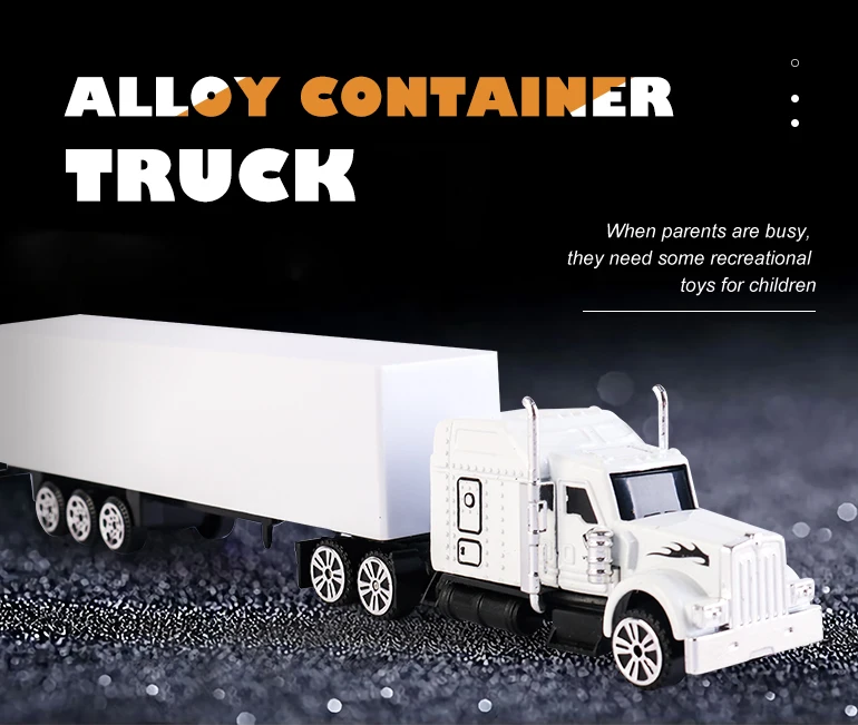 1:64 Friction Sliding Container Transporter Vehicle Die Cast Metal ...