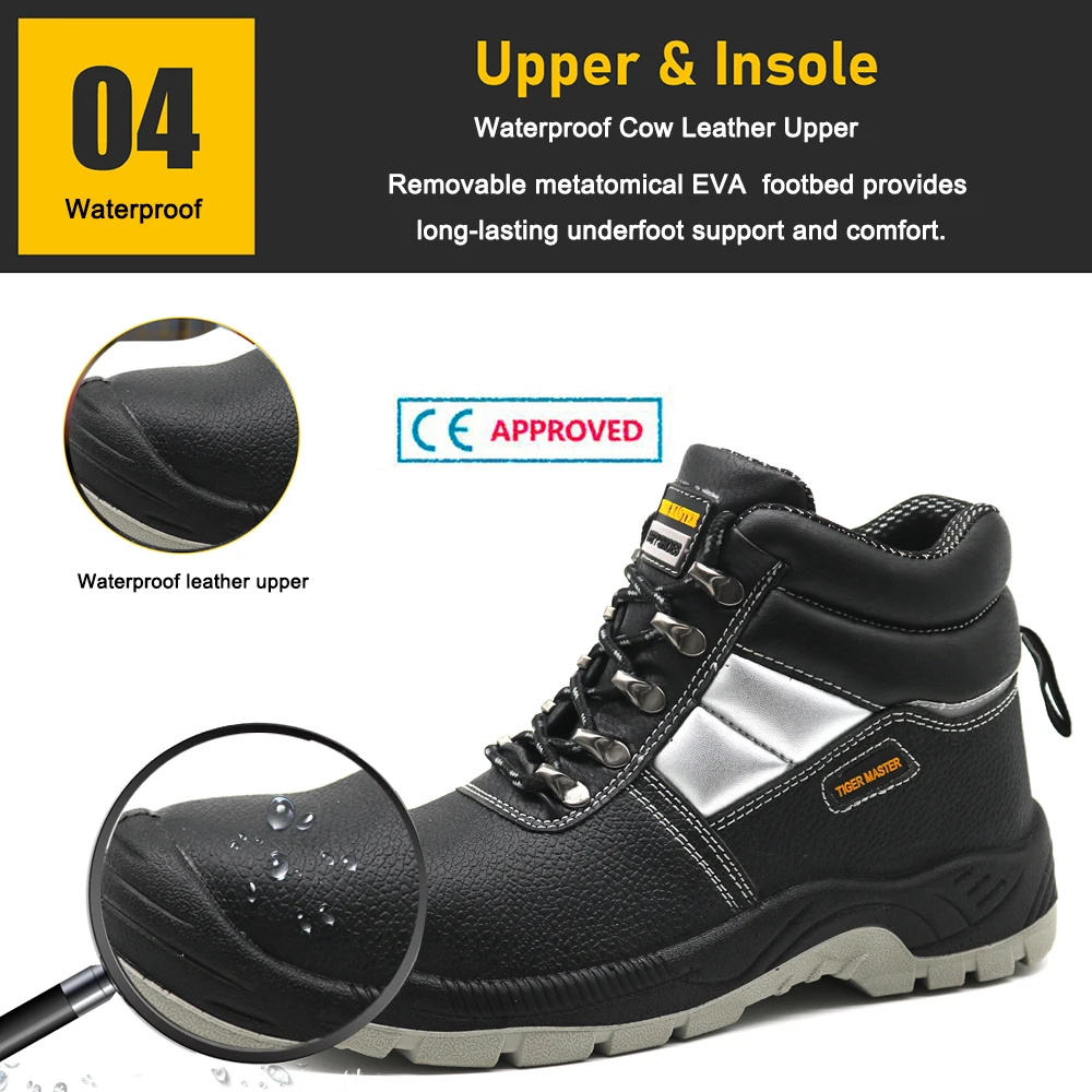 Tiger Master Safety Boots - Durable, Non-Slip & Steel Toe