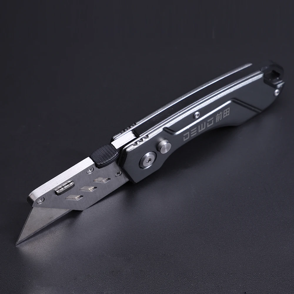Stainless Steel Folding Utility Knife Industrial Grade All Steel Heavy ...