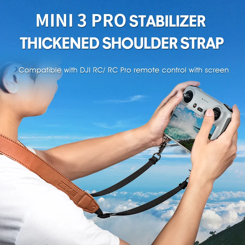 Startrc Upgrade With Screen Control Pu Lychee Grain Leather Neck Strap Lanyard Dji Mini 3 Pro Rc ...