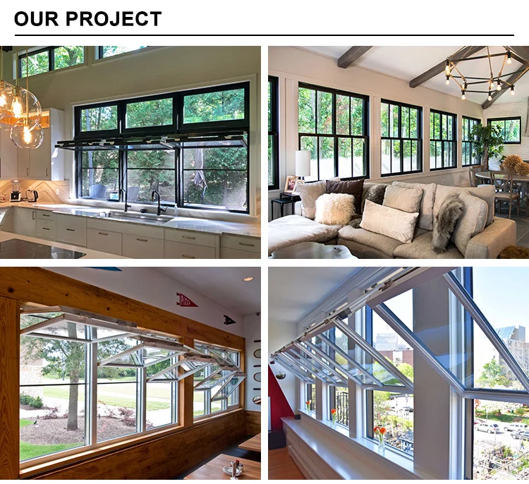 Residential Double Glazed Aluminum Tempered Glass Folding Windows ...
