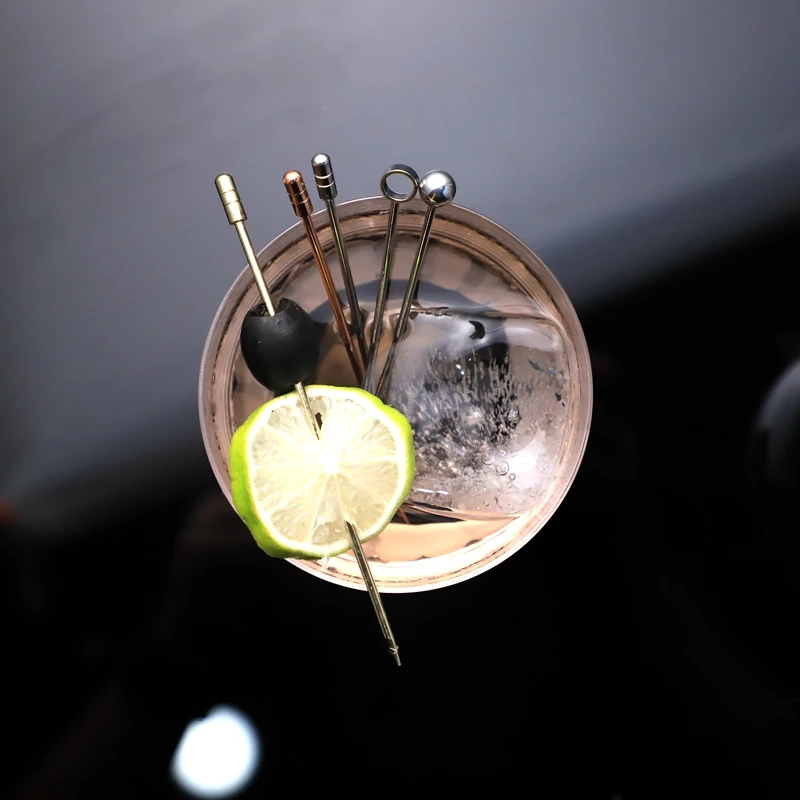 Innovative Gift Metal Fruit Stick Olive Martini Cocktail Pick