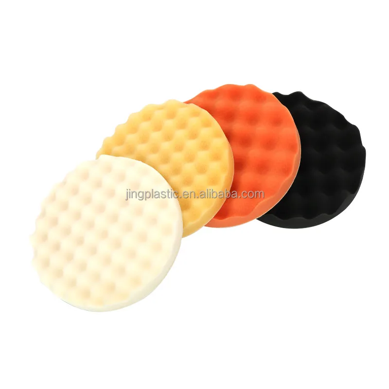8 Inch High Quality Black Wave Foam Waffle Pad Buffing Sponge Pads For ...