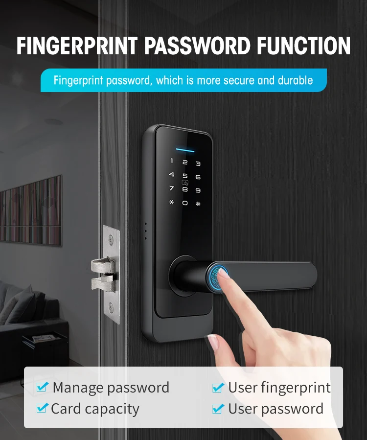 Fechadura Digital Tuya Intelligente Cerradura Wifi Security Wireless ...