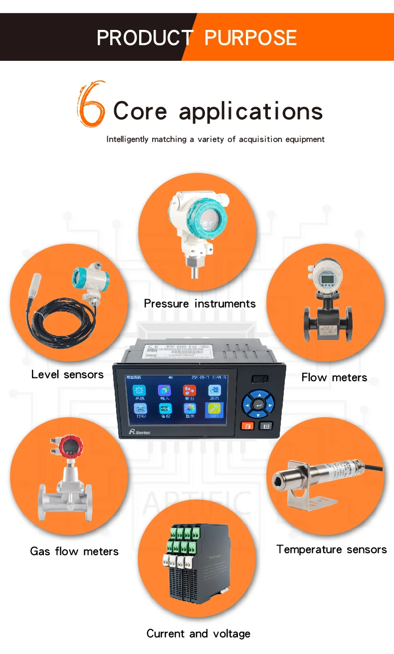 4-20ma Multi Signal Channel Pt100 Pressure Temperature Data Logger ...