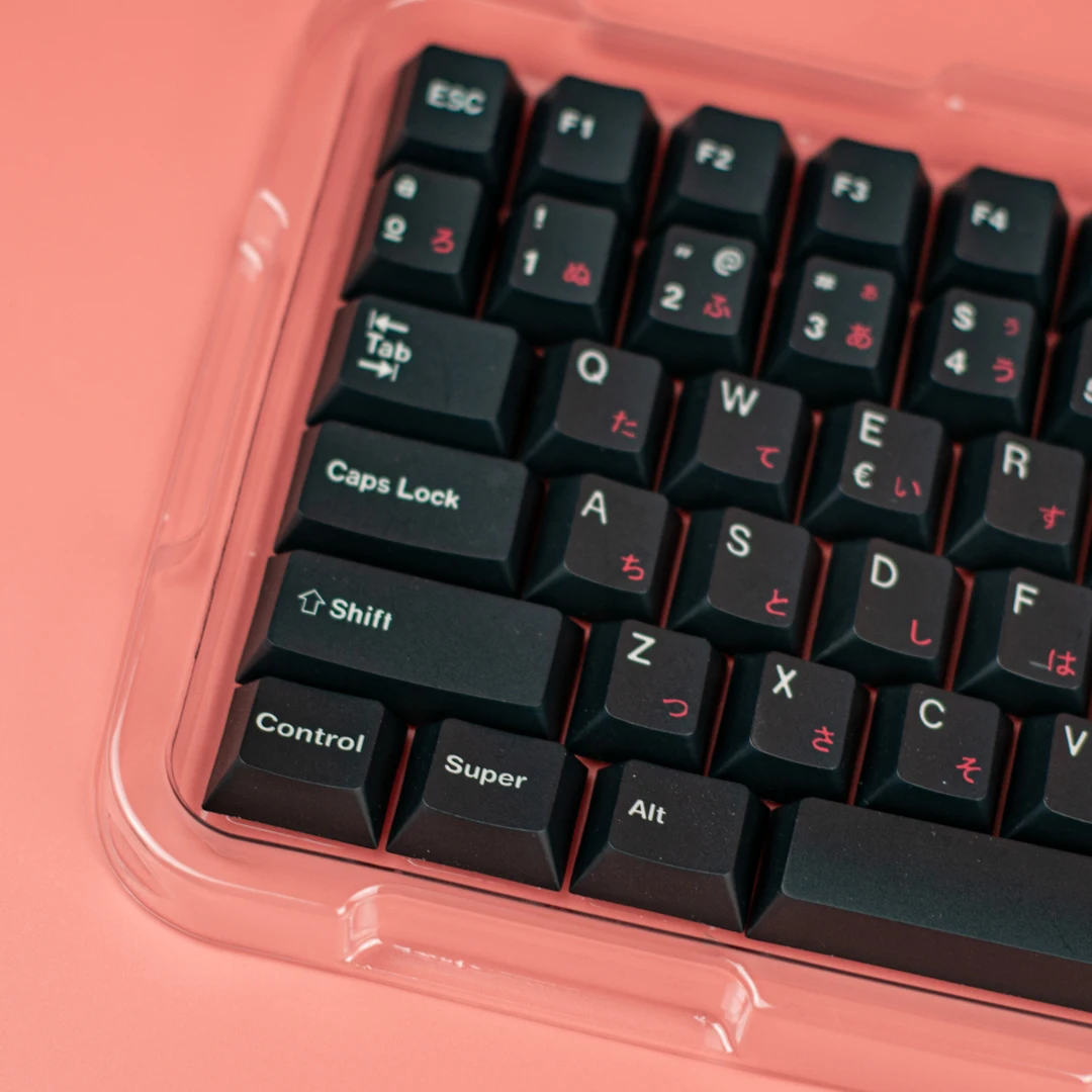 Custom Keycap Set Gmk Oem Black Pink Keycaps Gamer Keyboard Pbt ...
