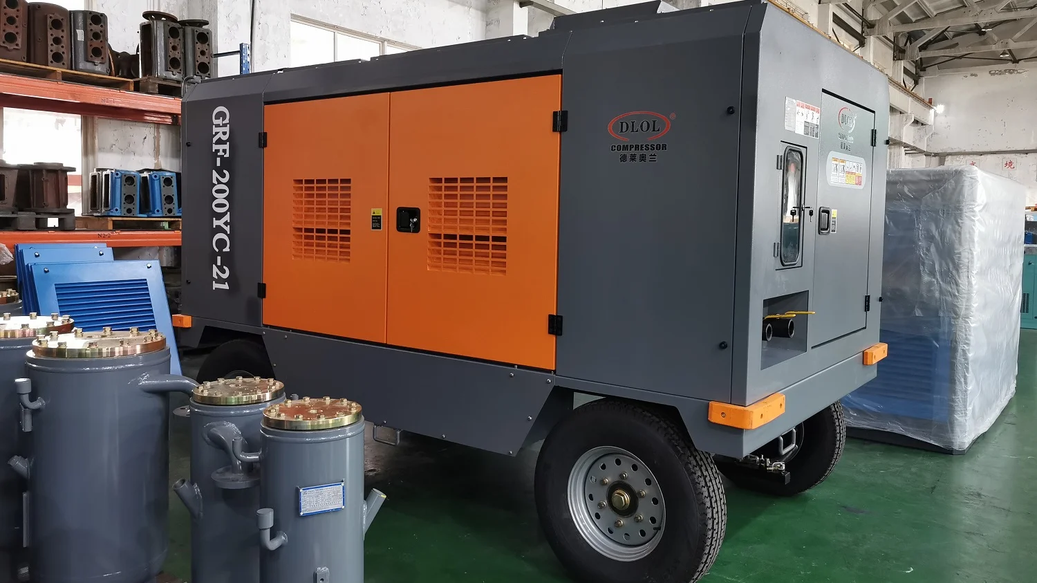 185cfm Draagbare Diesel Luchtcompressor - Buy 185cfm Draagbare Diesel ...