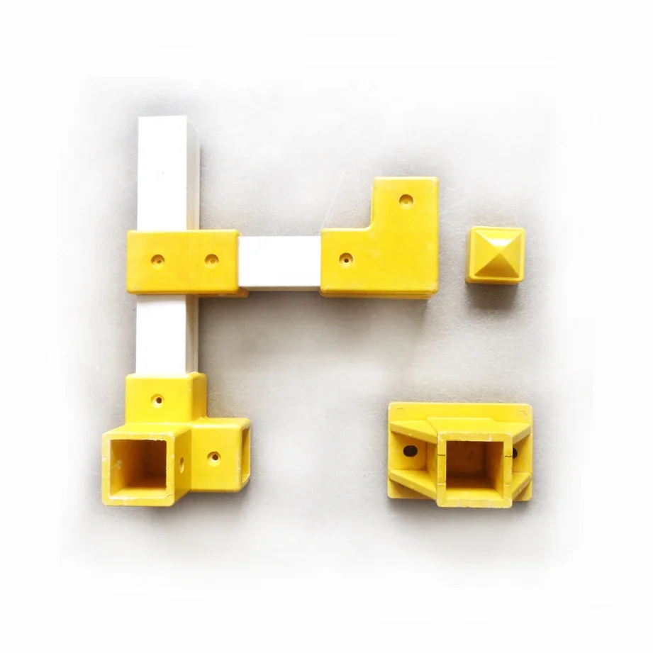 FRP Square Tube Fittings - Durable Handrail Accessories