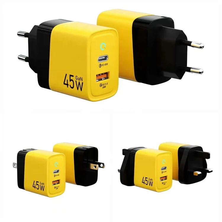 45w Dual Port Usbc Charger With Led Light A+c Pd3.0+pd3.0 Fast Charging ...