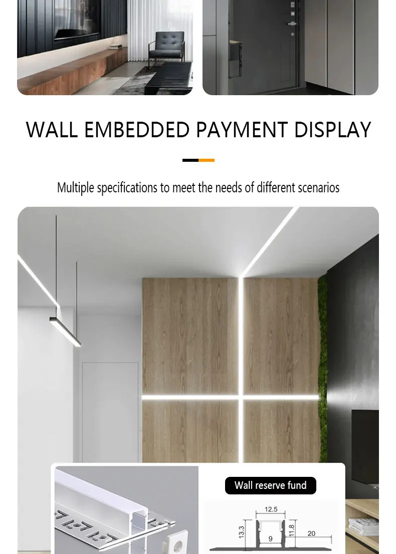 Hot Sale Led Linear Light Triangle Shape Led Aluminum Profile for ...