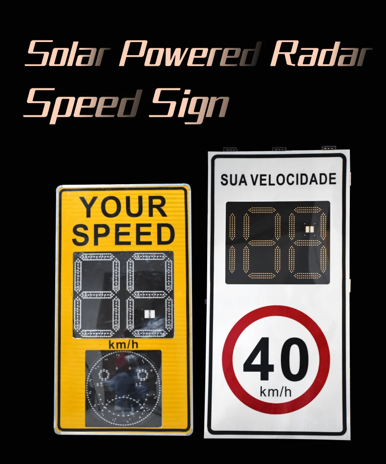 LED Solar radar Speed Sign Doppler Sensor Car Speed Limit Detection ...