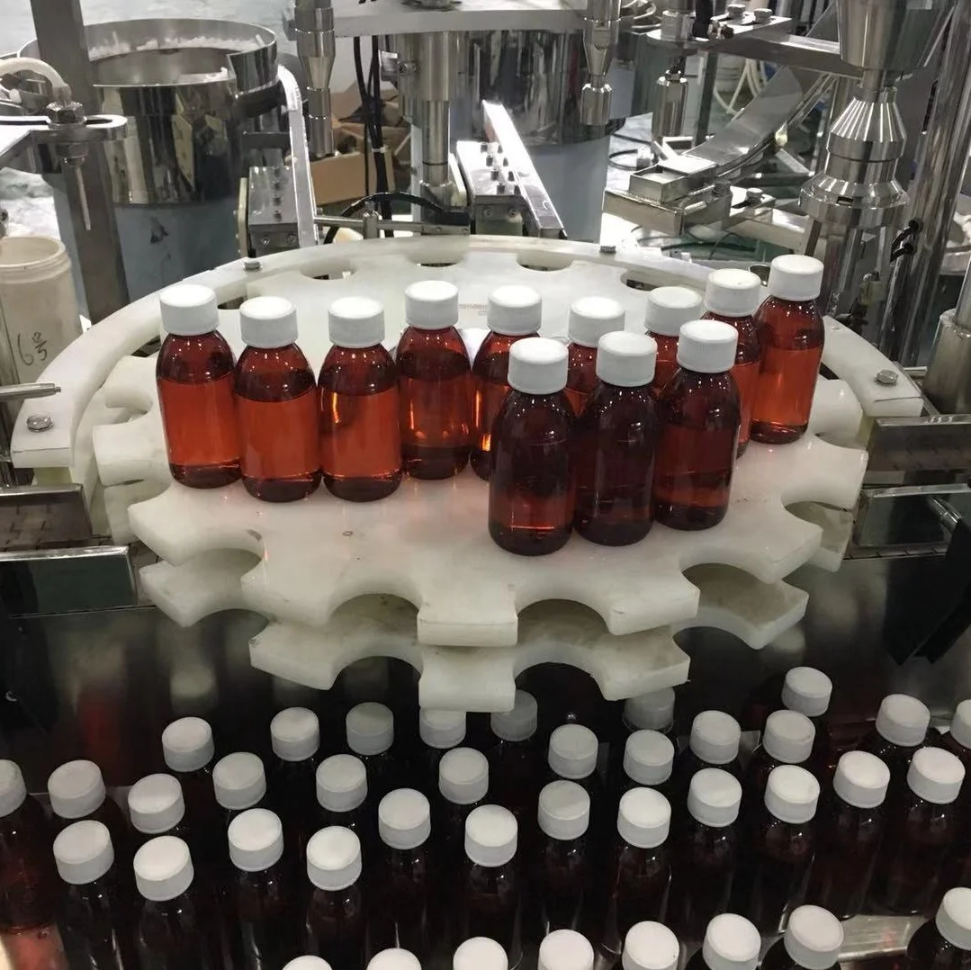 50-200ml Syrup Production Line Automatic Cough Syrup Filling Sealing ...
