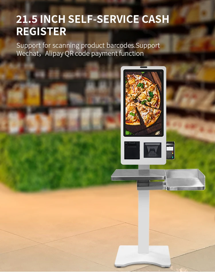 Barcode Reader Self-service Checkouts System 21.5" 24" 27" 32" Touch Screen Self Checkout Kiosk ...
