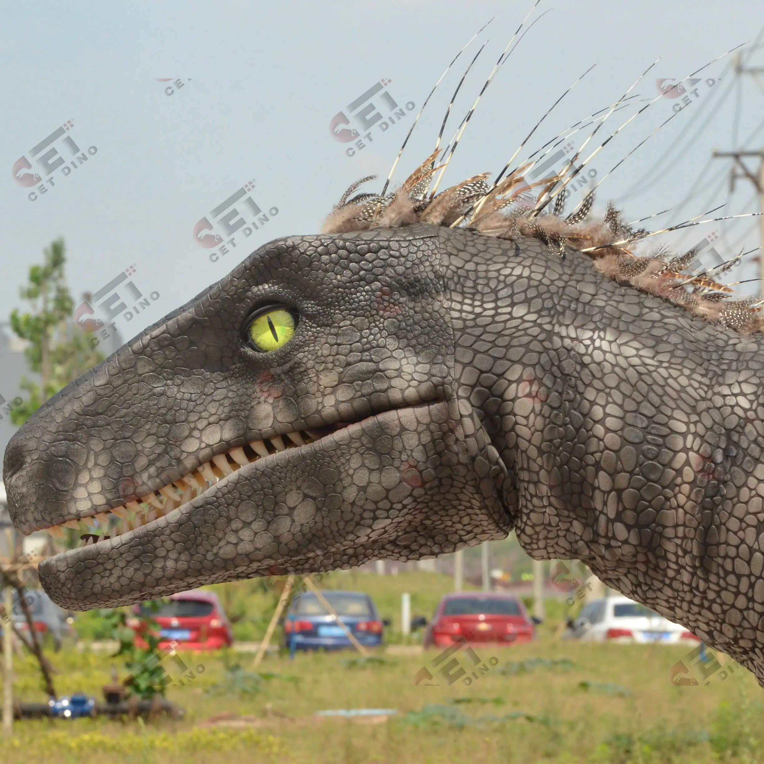 Outdoor Theme Park Animatronic Robotic Walking Real Life Size Visible ...