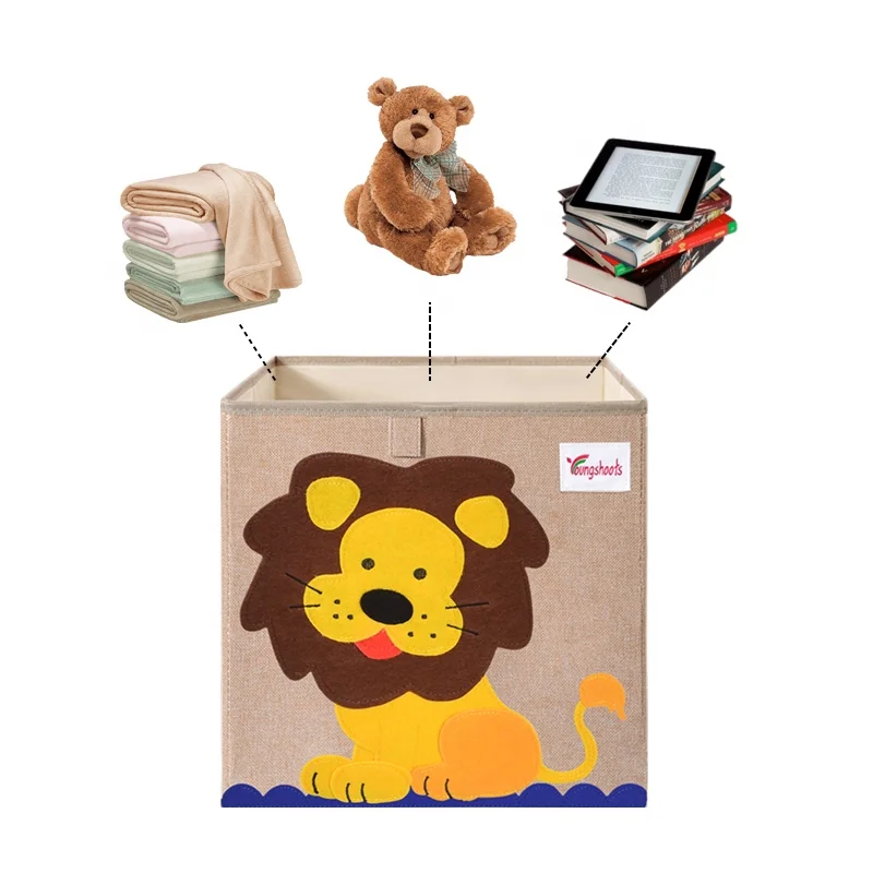 Multifunction Cute Cartoon Bins Foldable Toy Storage Box Bin Household ...