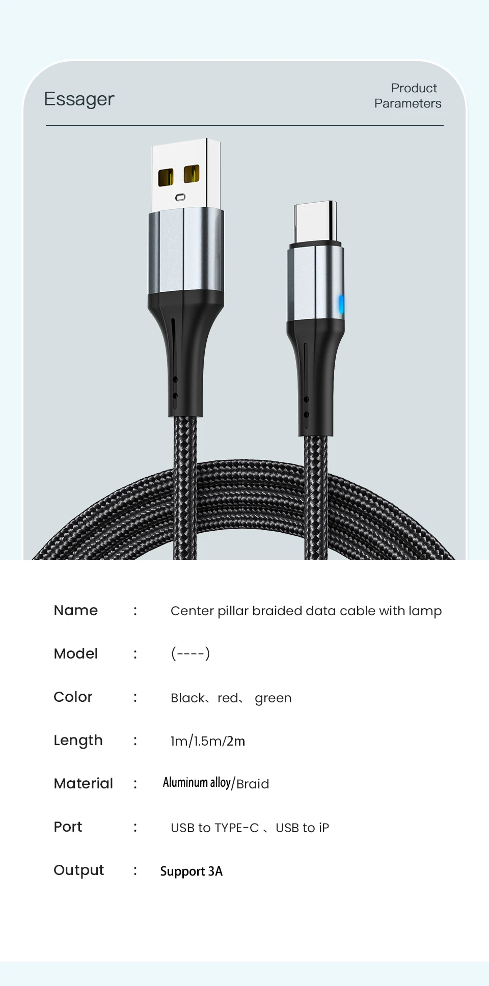 High Quality C Type Cable Fast Charge - 5000 Times Use
