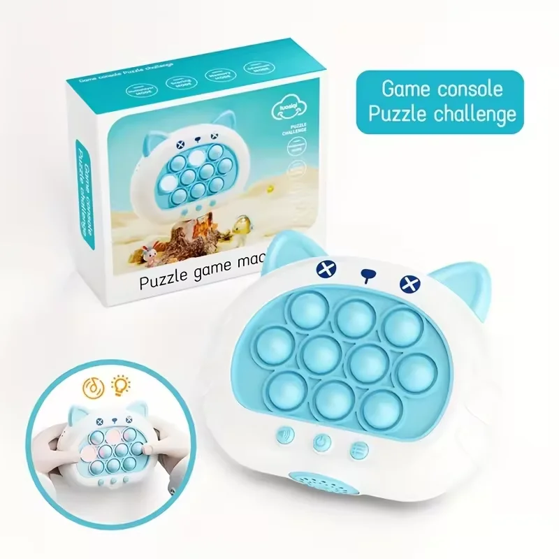 Quick Push Game Console Quick Push Toys Electronic Pops It Game Light up Pops It Pro Fast Push ...