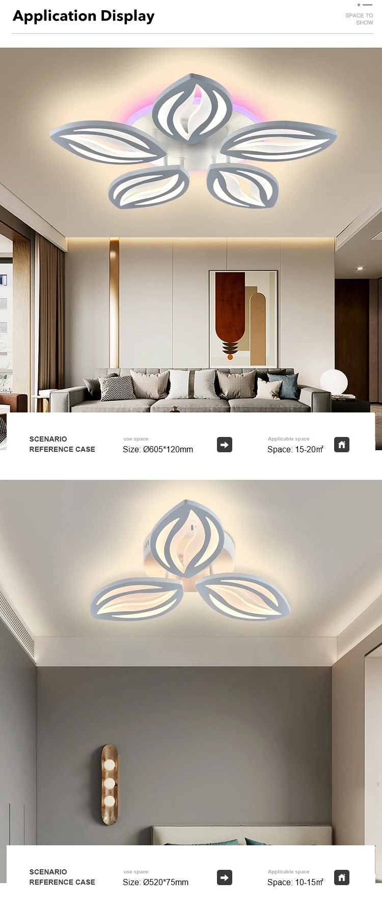 Modern Style Simple Fancy Lighting Decorative Led Ceiling Lamp Fixture ...