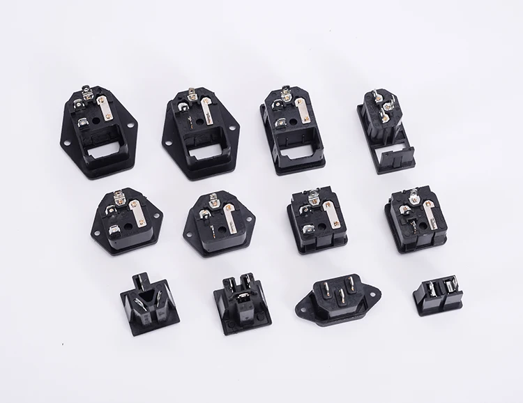 CNLEDA IPZ-104N 2-in-1 Copper Fittings Inlets Outlets Receptacles AC Power Socket With Rocker ...