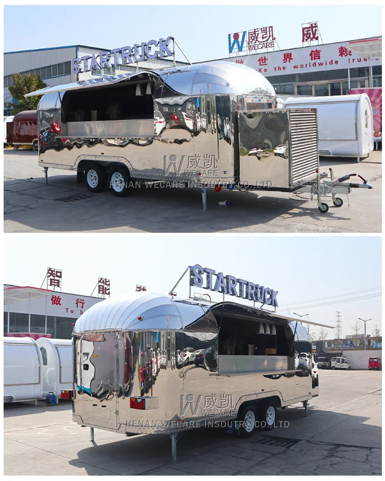 Wecare Catering Trailer Bubble Tea Bar Coffee Truck Stainless Steel ...